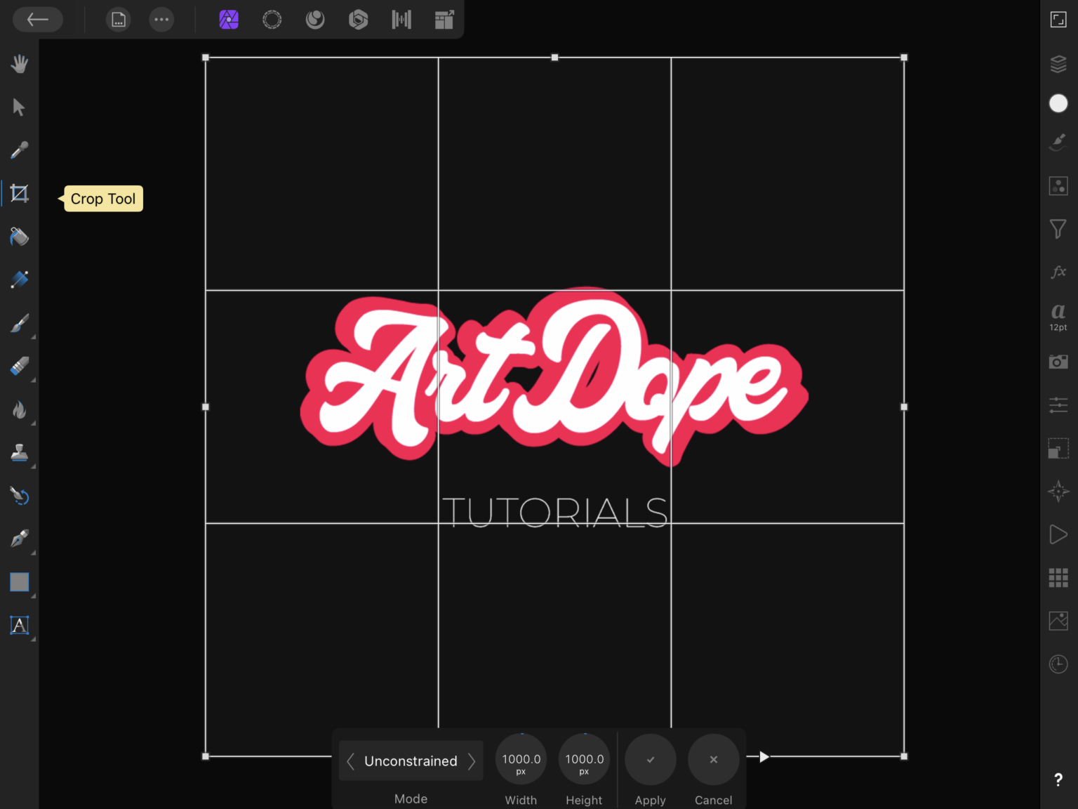 How to Crop in Affinity Photo iPad | Go-to Guide | Edits 101