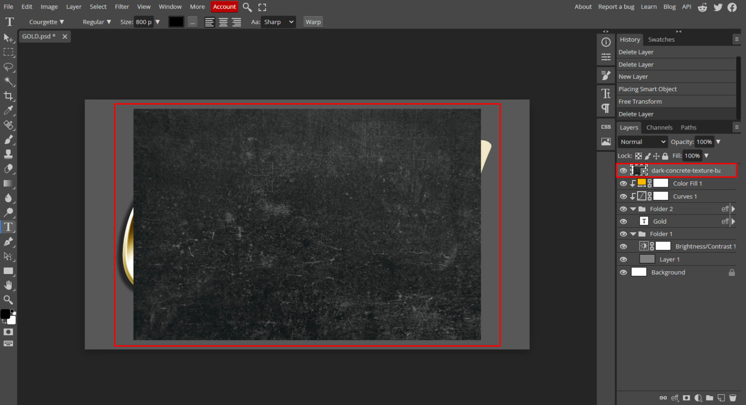Creating Gold Text Effect In Photopea | A Beginner's Guide | Edits 101