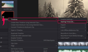 How to solve the 01:00:00:00 (1hr) Timeline Timecode in DaVinci Resolve ...
